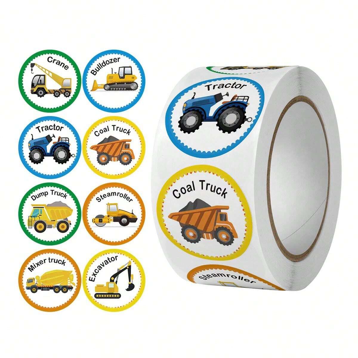 500 Stickers/Rolls, Cartoon Stickers, Sealing Stickers, Train Airplane ...