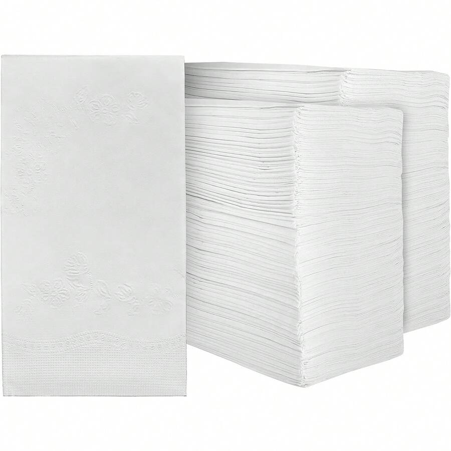 Premium White Napkins, 1/8 Fold Dinner Napkin, Value Pack 100 Count ...