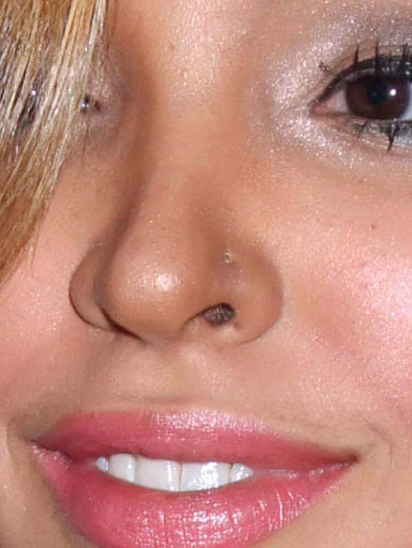 20pcs Clear Nose Ring Retainers L-Shaped Nose Piercing Keepers ...