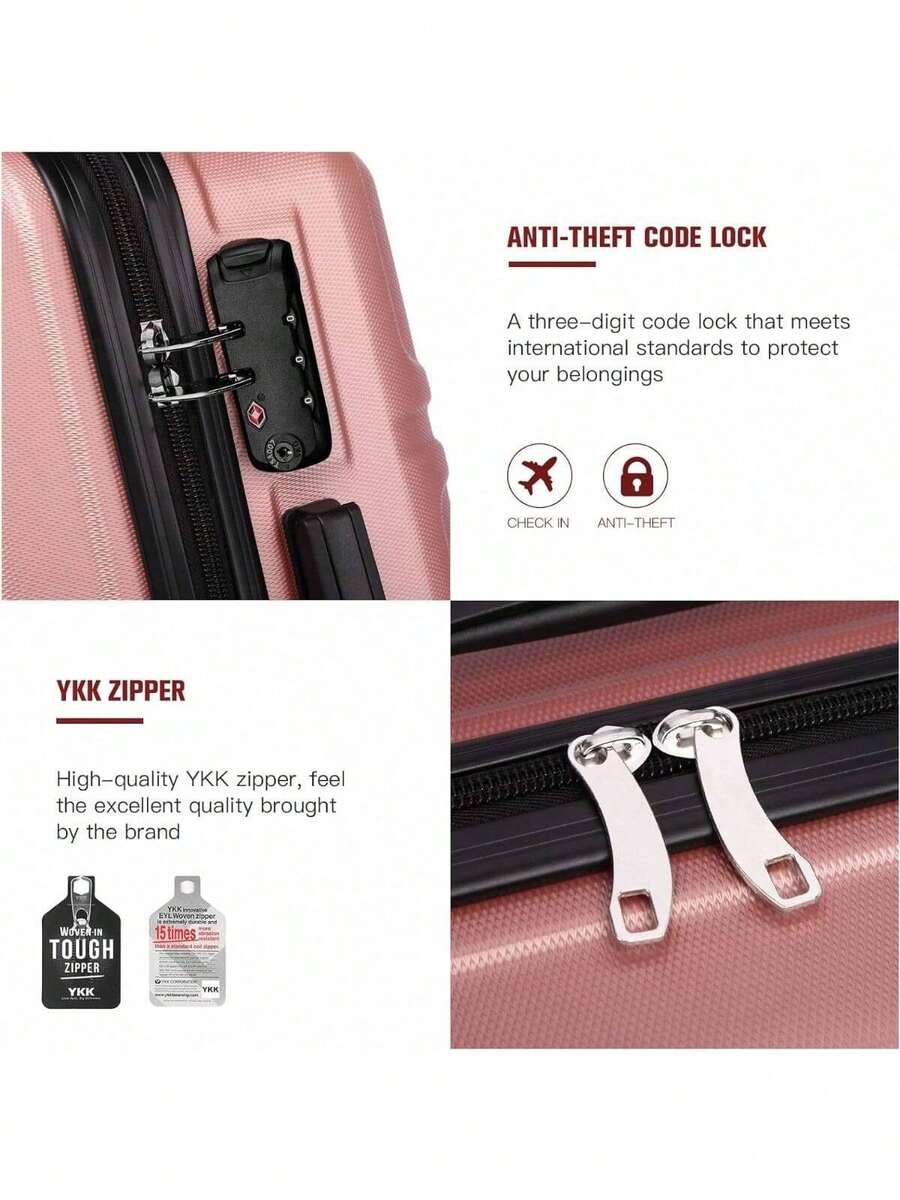 20'' Carry On Luggage Lightweight With Spinner Wheel TSA Lock Hardside ...