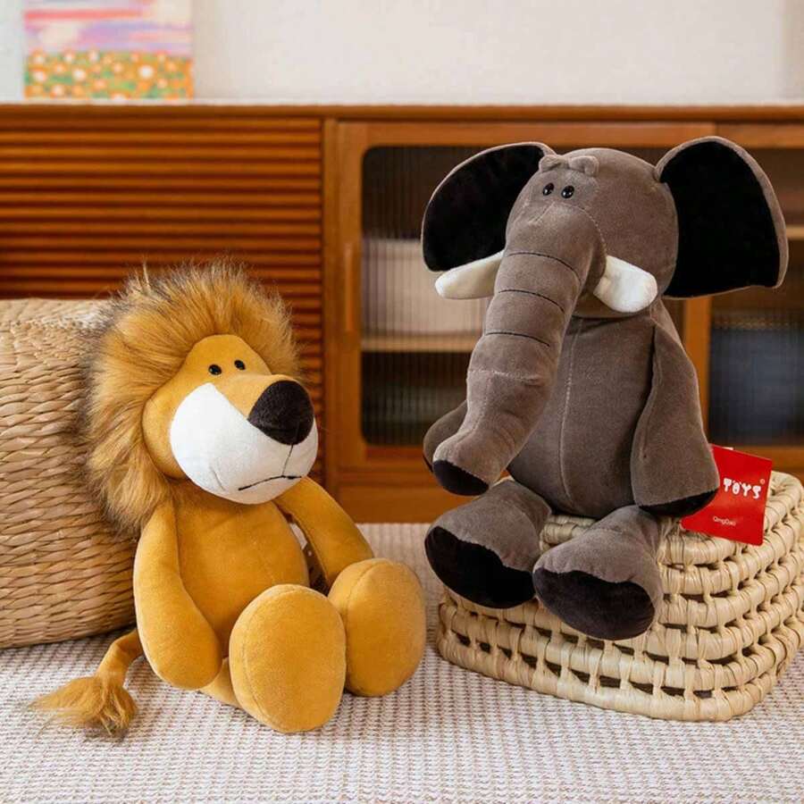 1pc Jungle Wild Animal Plush Toy Lion Doll, Essential For Men | SHEIN UK