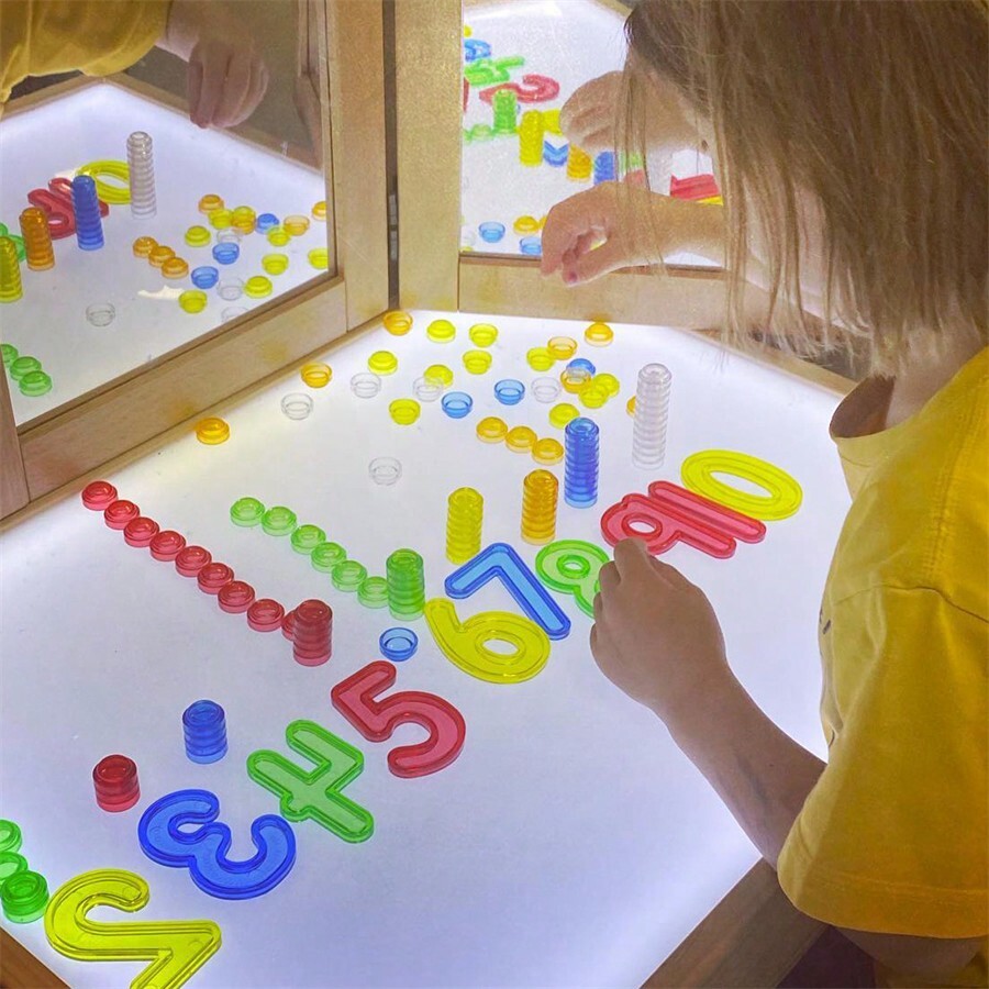Multi-Colored Acrylic Transparent Numbers Math Teaching Tool For ...