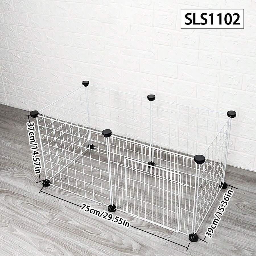 DIY Pet Cage Combination Iron Fence Enhanced With Grids Dog Isolation ...