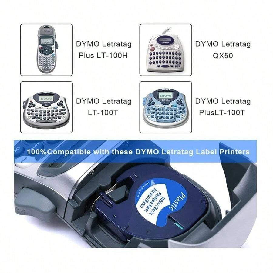 10Pack Plastic White 91331 91201 91221 59422 Compatible For DYMO LetraTag Label Maker Plus LT ...