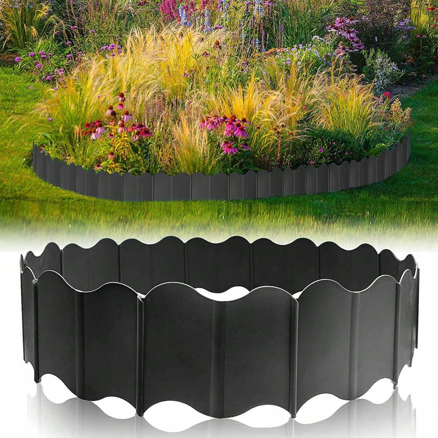 20 PCS Garden Edging Border, Plastic No Dig Landscape Edging Border ...