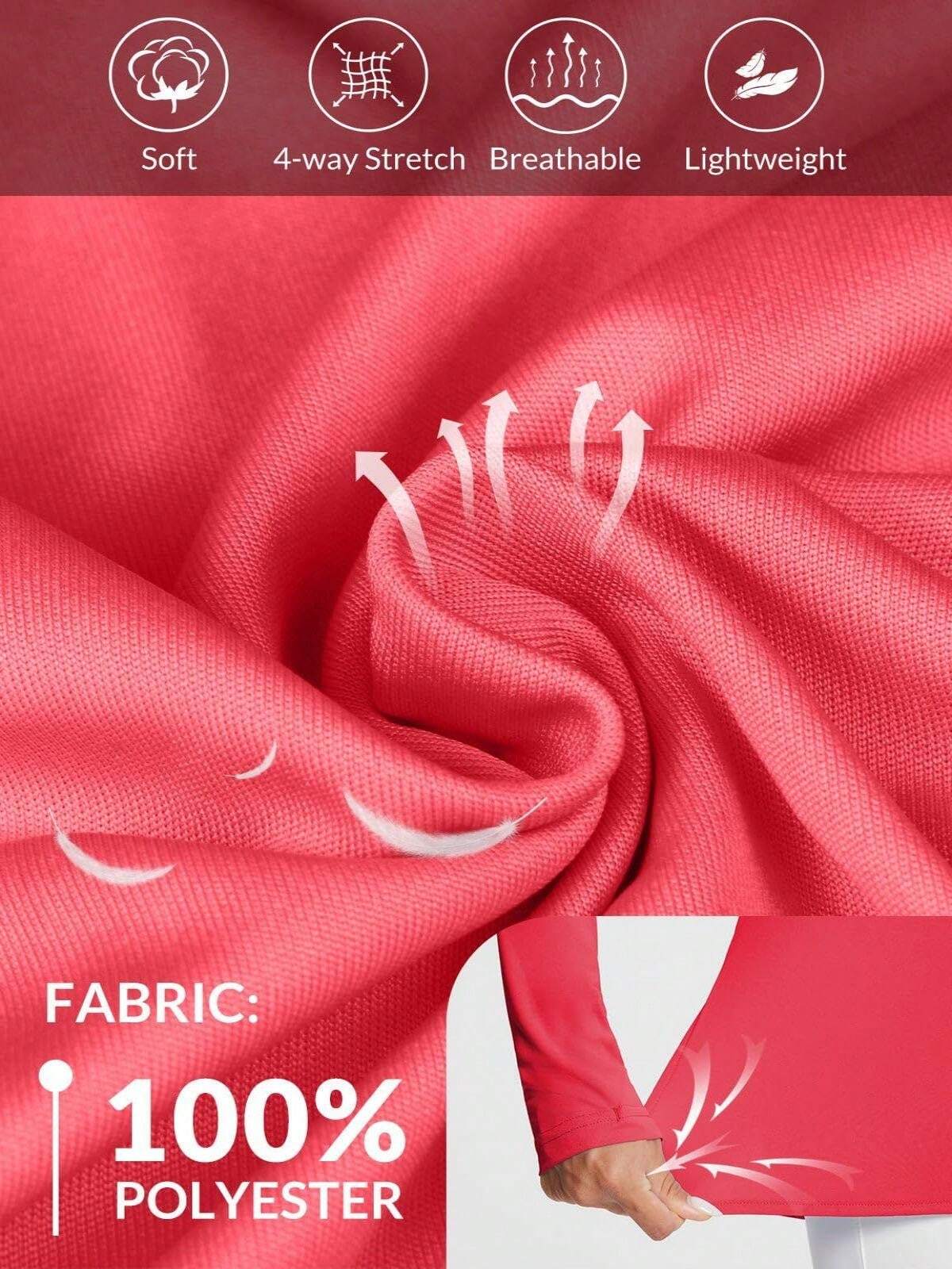 Women's UPF 50+ Sun Shirts Long Sleeve UV Protection Rash Guard ...