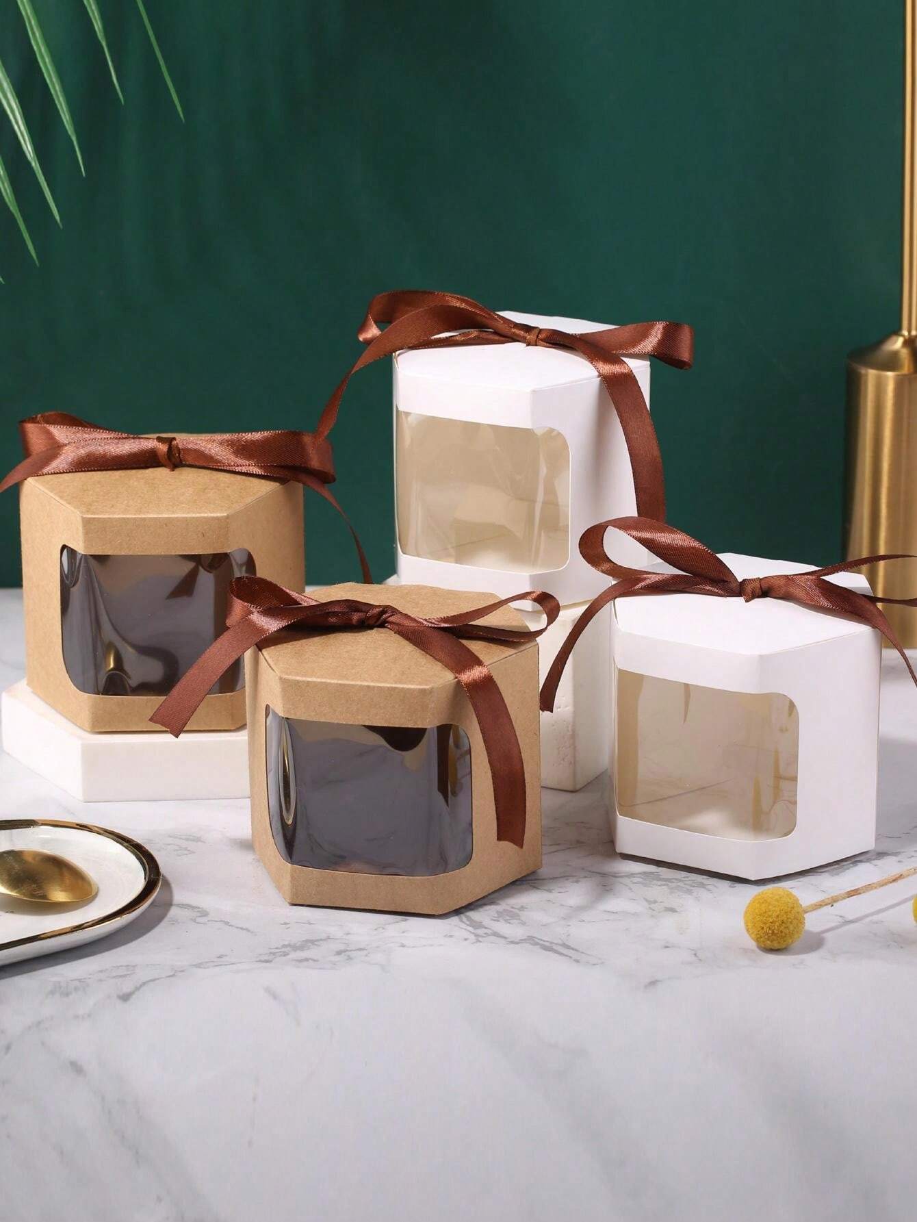 5pcs European Style Display Baking Dessert Muffin Ribbon Gift Box Made ...