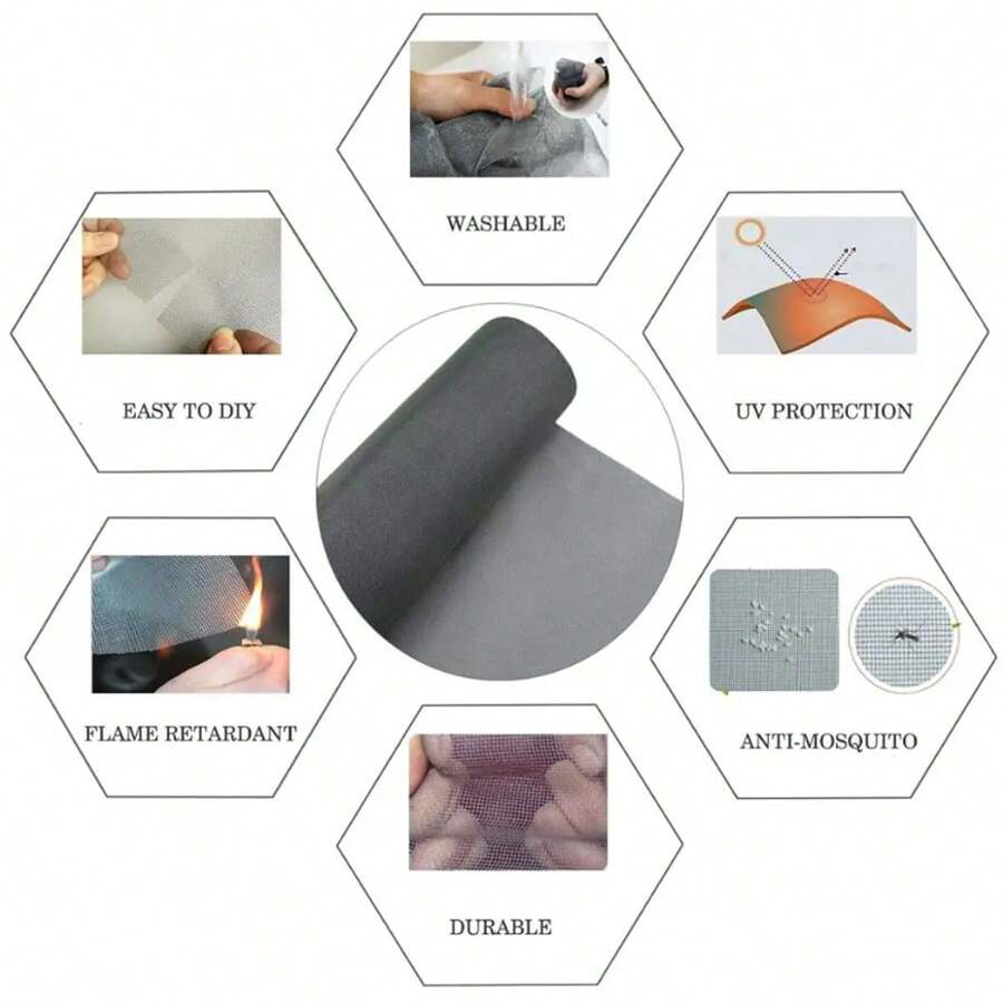 1pc Pp Nano Invisible Screen Mesh Self-Installed Mosquito-Proof Screen ...