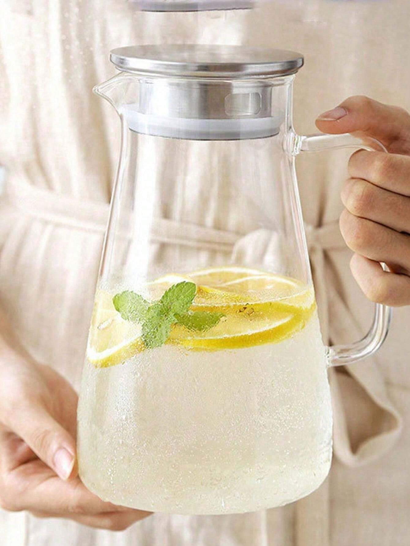 1pc Large Capacity Borosilicate Glass Cold Water Jug, Modern Simple ...
