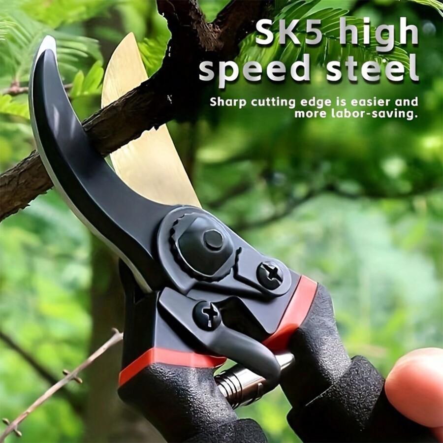 1pc Multipurpose Portable Branch Pruning Shears, Heavy Duty SK5 Steel Blade With Non-Slip Handle ...