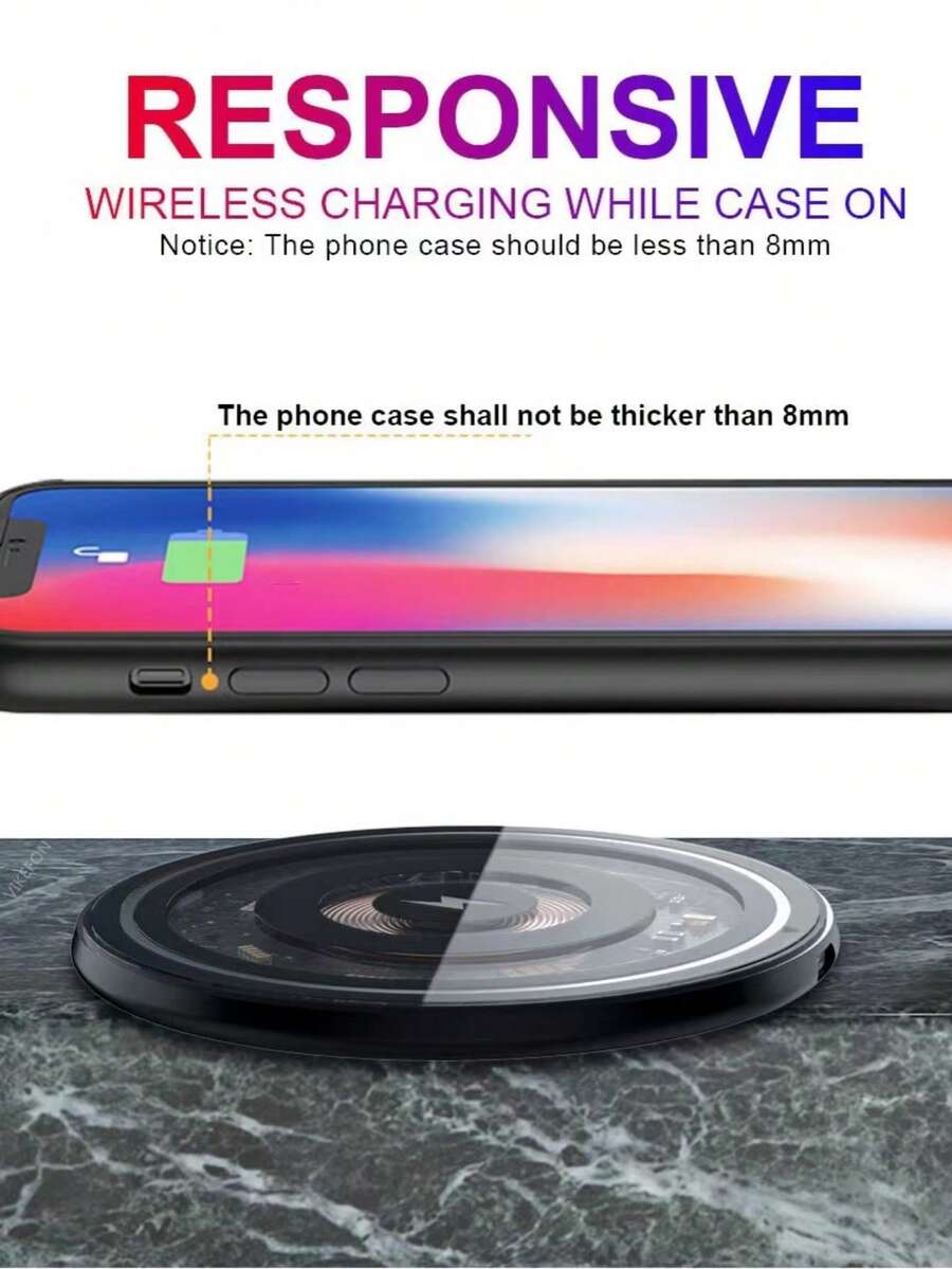 15W Transparent Circular Wireless Fast Charger, Aluminum Alloy Shell ...