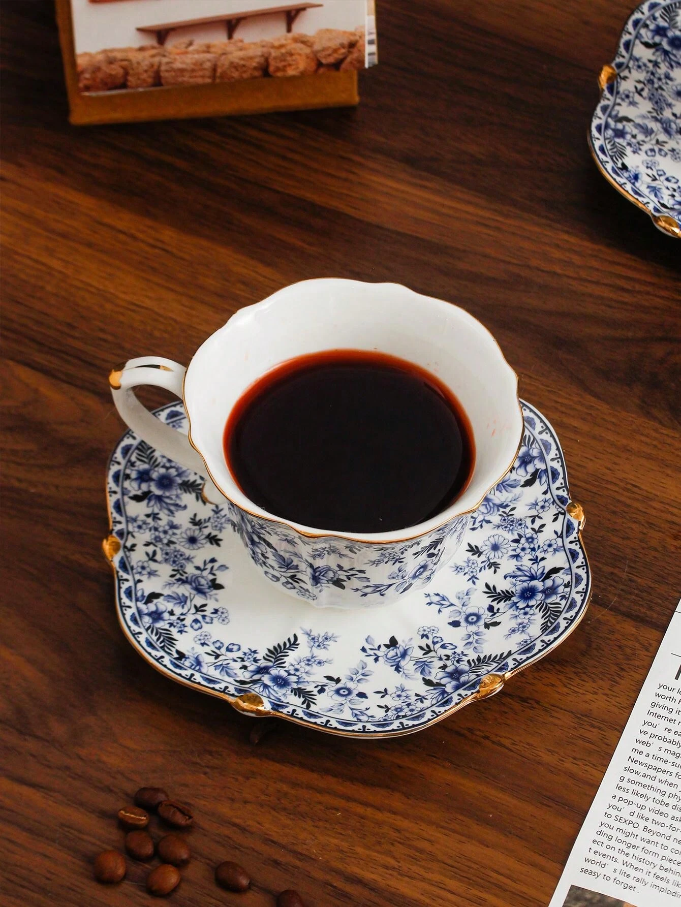 1 Set Of High-End Chinese Blue And White Porcelain Ceramic Cup And ...