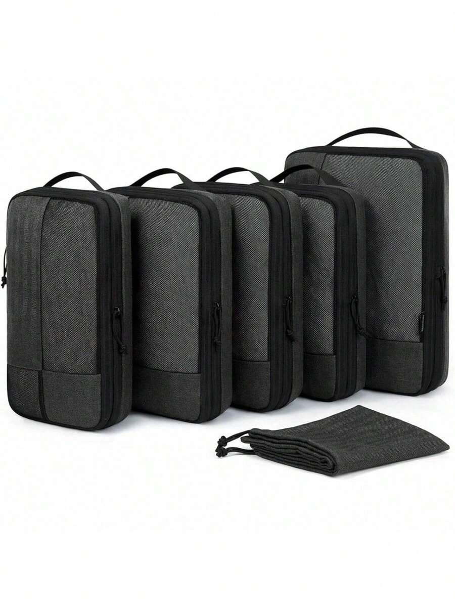 Compression Packing Cubes For Suitcase, 6 Set Travel Packing Cubes For ...