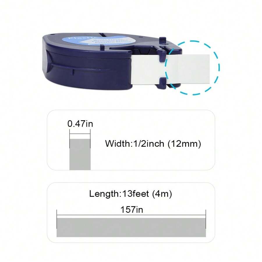 10Pack Plastic White 91331 91201 91221 59422 Compatible For DYMO LetraTag Label Maker Plus LT ...