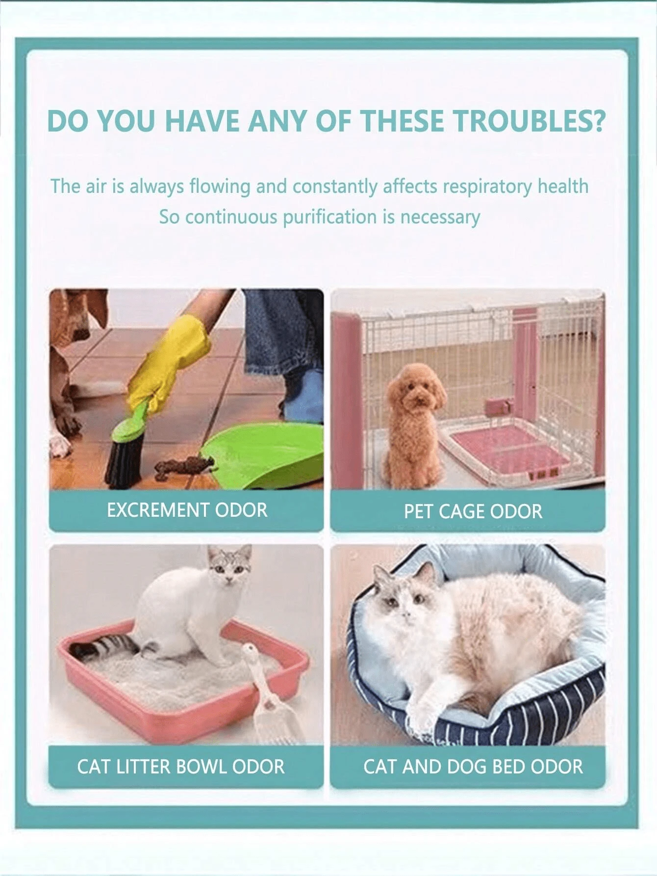 1pc Pet Odor Eliminator,Cat Litter Deodorizer, Air Purifier For Dogs ...