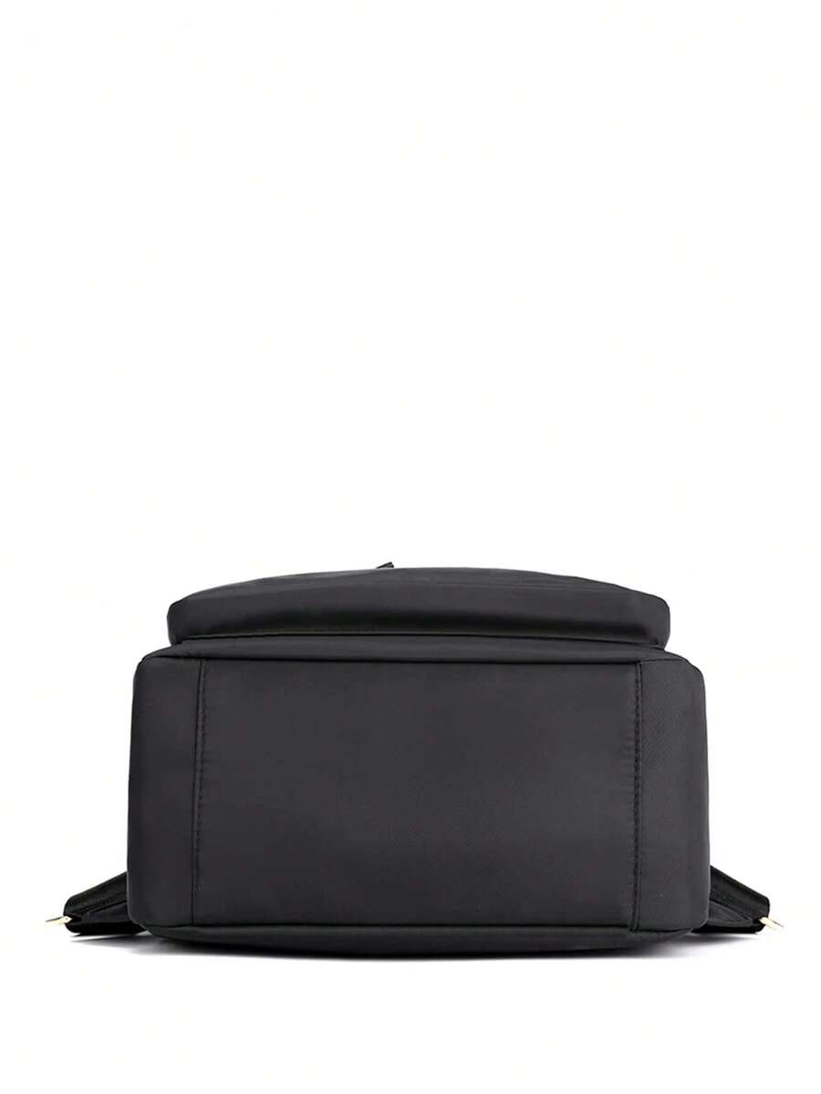 Women's Versatile Solid Color Casual Backpack, Fashion Large Capacity ...