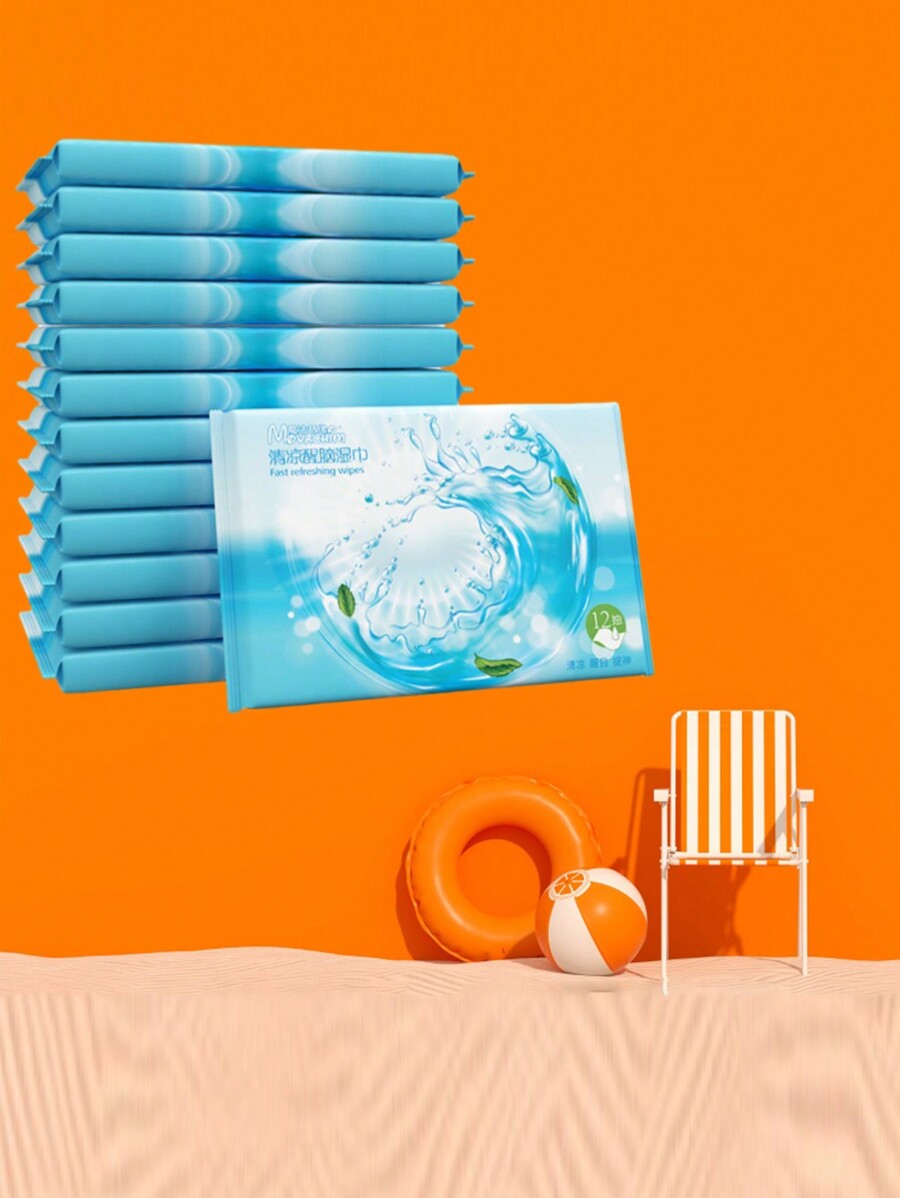 Summer Cold And Wet Wipes, Cool And Cool. Ice Sensitive Wipes, Anti ...