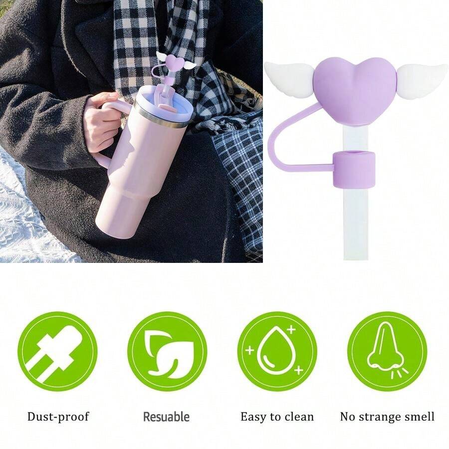 1pc Straw Cover Cap For Cup, Silicone Straw Topper Fit 30&40 Oz Tumbler ...