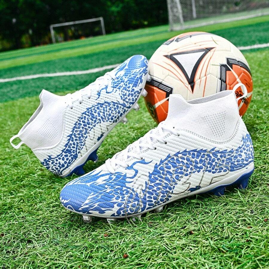Men's Football Shoes FG High Ankle Soccer Boots For Youth & Adults ...