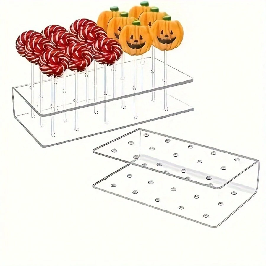 Acrylic Lollipop Display Stand With 15/20 Holes Candy Display Bracket ...