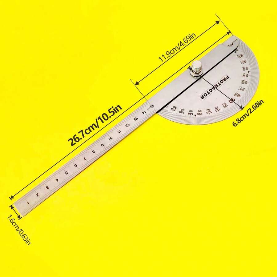Stainless Steel Protractor, Essential Tool For Craftsmen, Angle ...