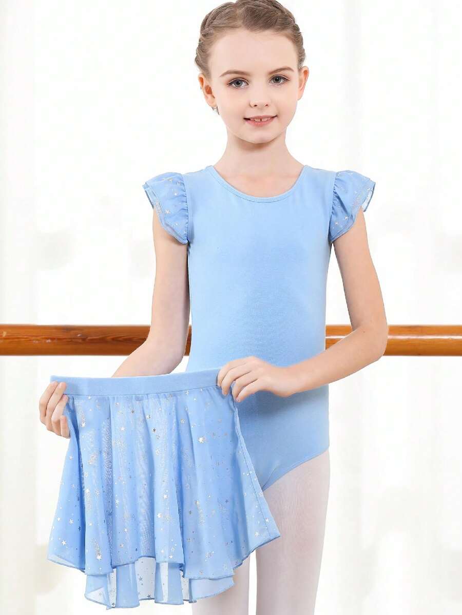 Ballet Leotards For Girls Dance Leotard Toddler Removable Shiny Skirts ...