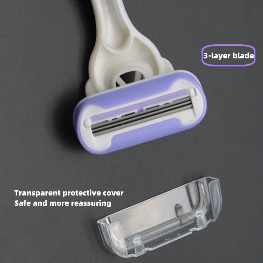 1 Box With One Knife Holder And Three Manual Shavers, Women's Shaver ...