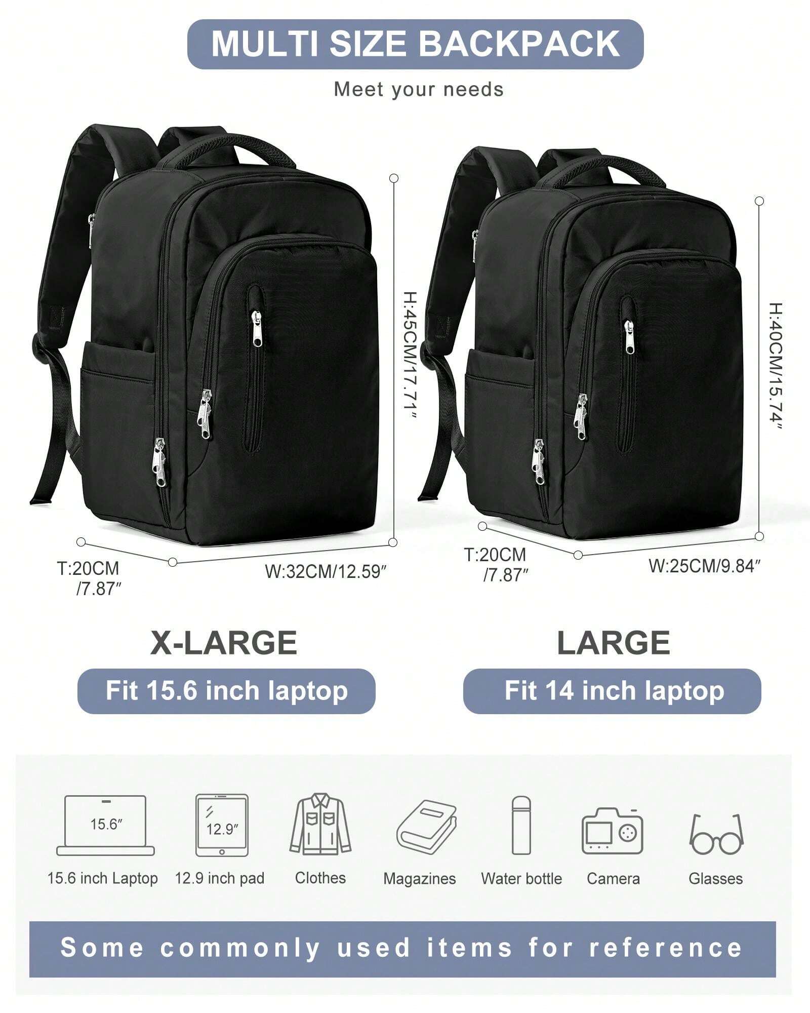 Cabin Bag 40*25*20 Large Capacity 40L Nylon Carry On Backpack Laptop ...