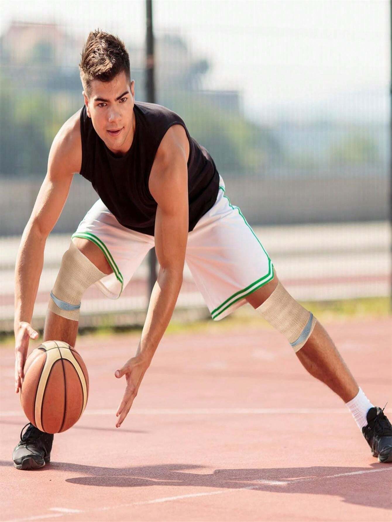 2 PC Elastic Fixed Protection Kneecap Patella Knee Belt Pressure ...