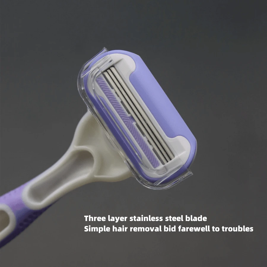 1 Box With One Knife Holder And Three Manual Shavers, Women's Shaver ...