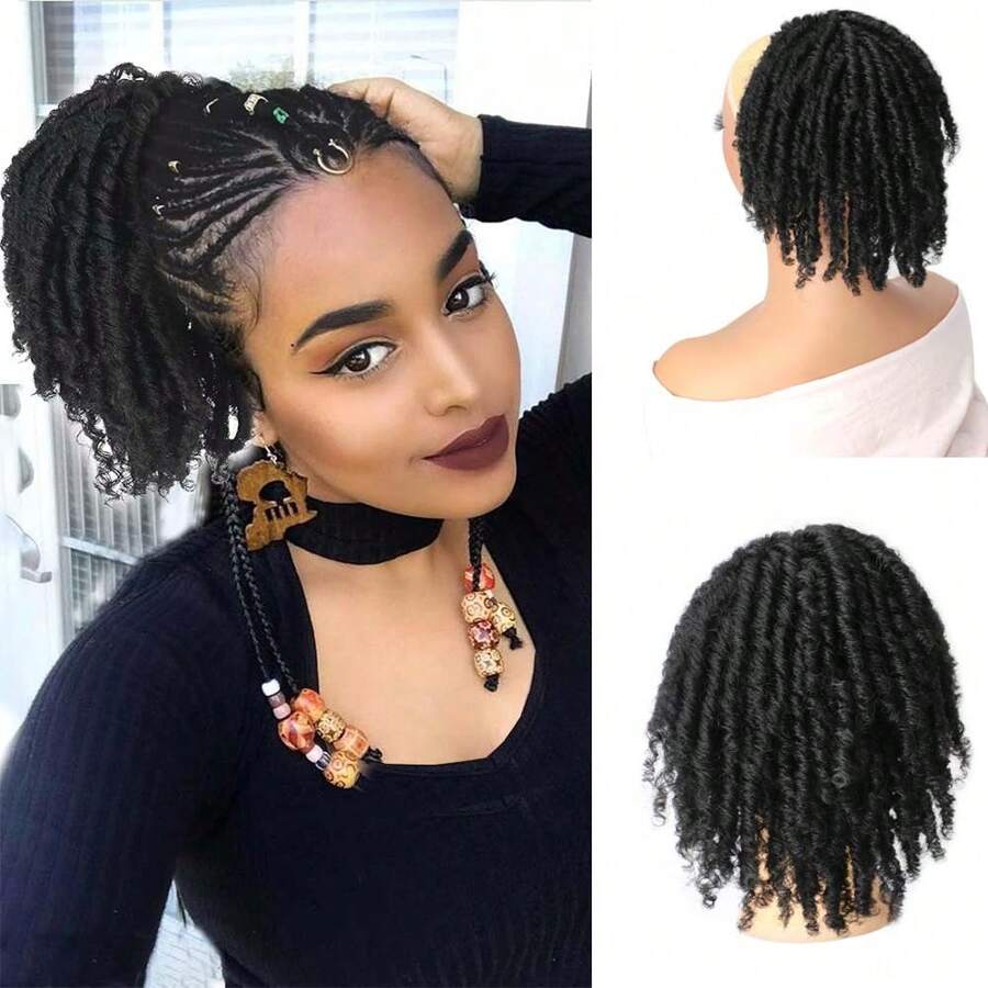 Dreadlock Ponytail Extensions For Women Black Drawstring Ponytail With ...
