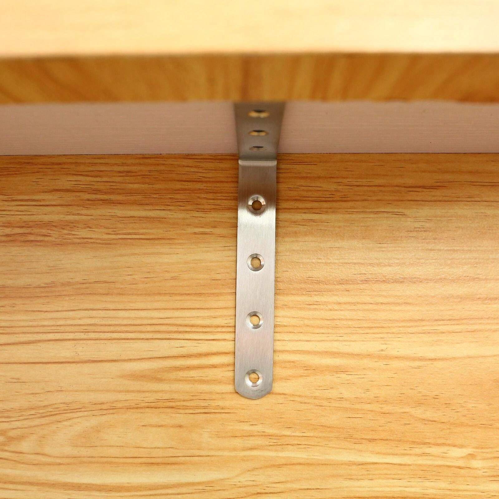 1/4pcs Stainless Steel L-Shaped Bracket Fixed Angle Bracket Heavy Duty ...
