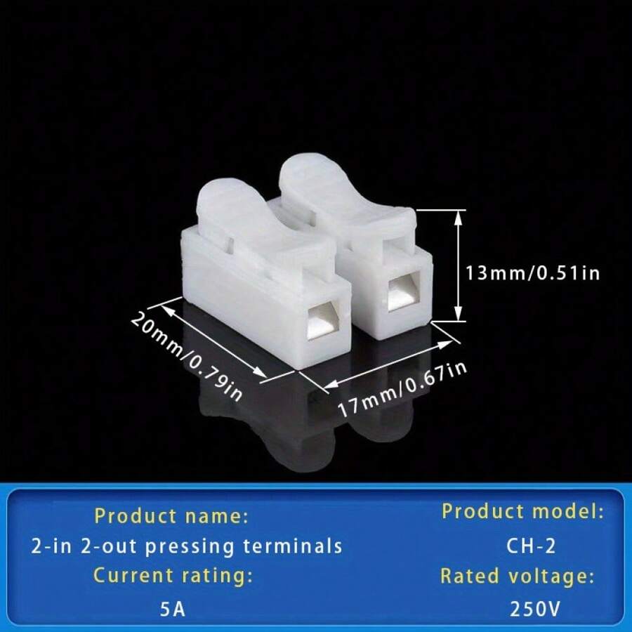 30 PCS 2-In 2-Out Push Type Terminal CH-2,3-In 3-Out Push Type Terminal ...