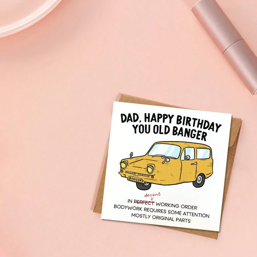 Funny Dad Birthday Card, Happy Birthday You Old Banger - | SHEIN USA