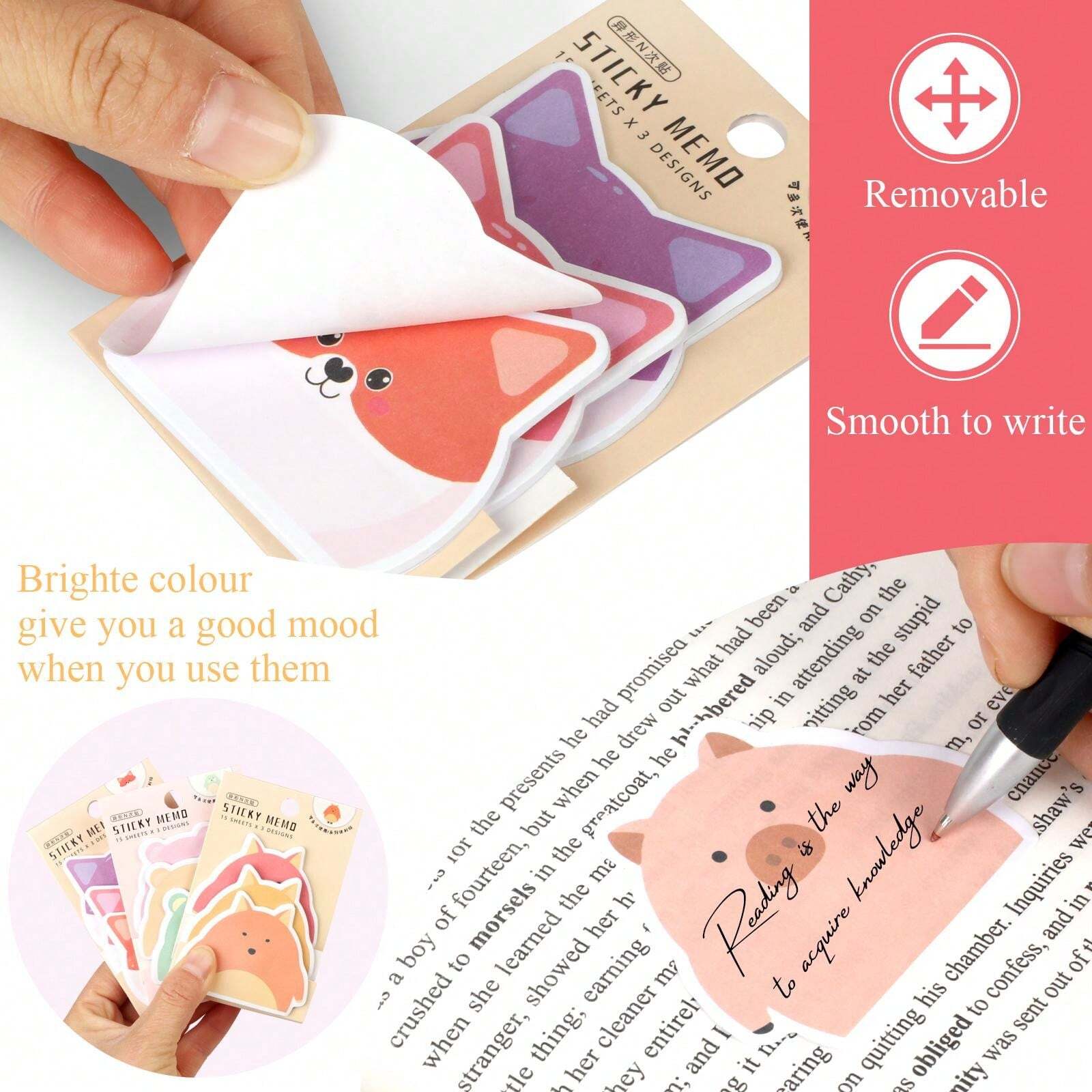 390 Sheets Self-Adhesive Sticky Notes,Writeable Adhesive Strips ...