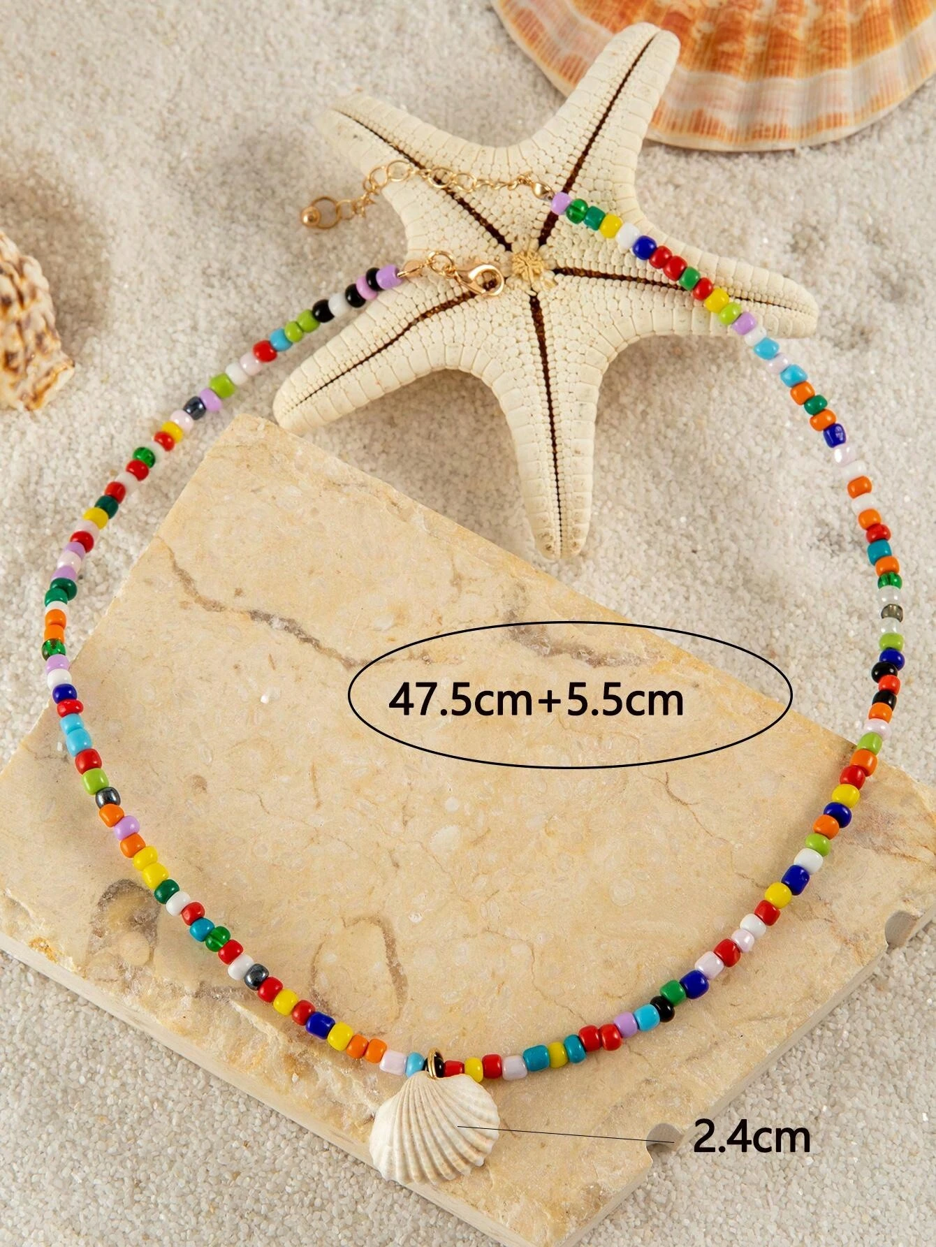 Set de 5 collares de joyería de elementos oceánicos de conchas ...