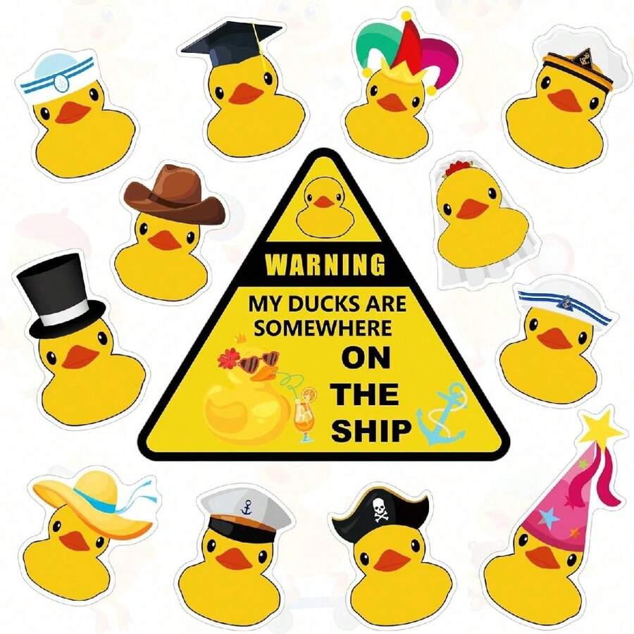 13 Pcs Duck Cruise Door Magnet Fun Themed Duck Cruise Door Decorations ...