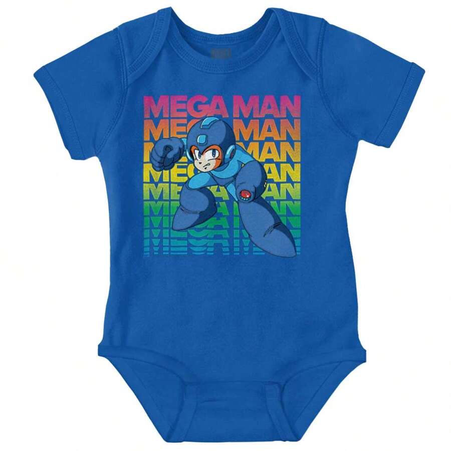 Mega Man 90s Anime Cartoon Character Baby Romper Boys Or Girls Brisco ...