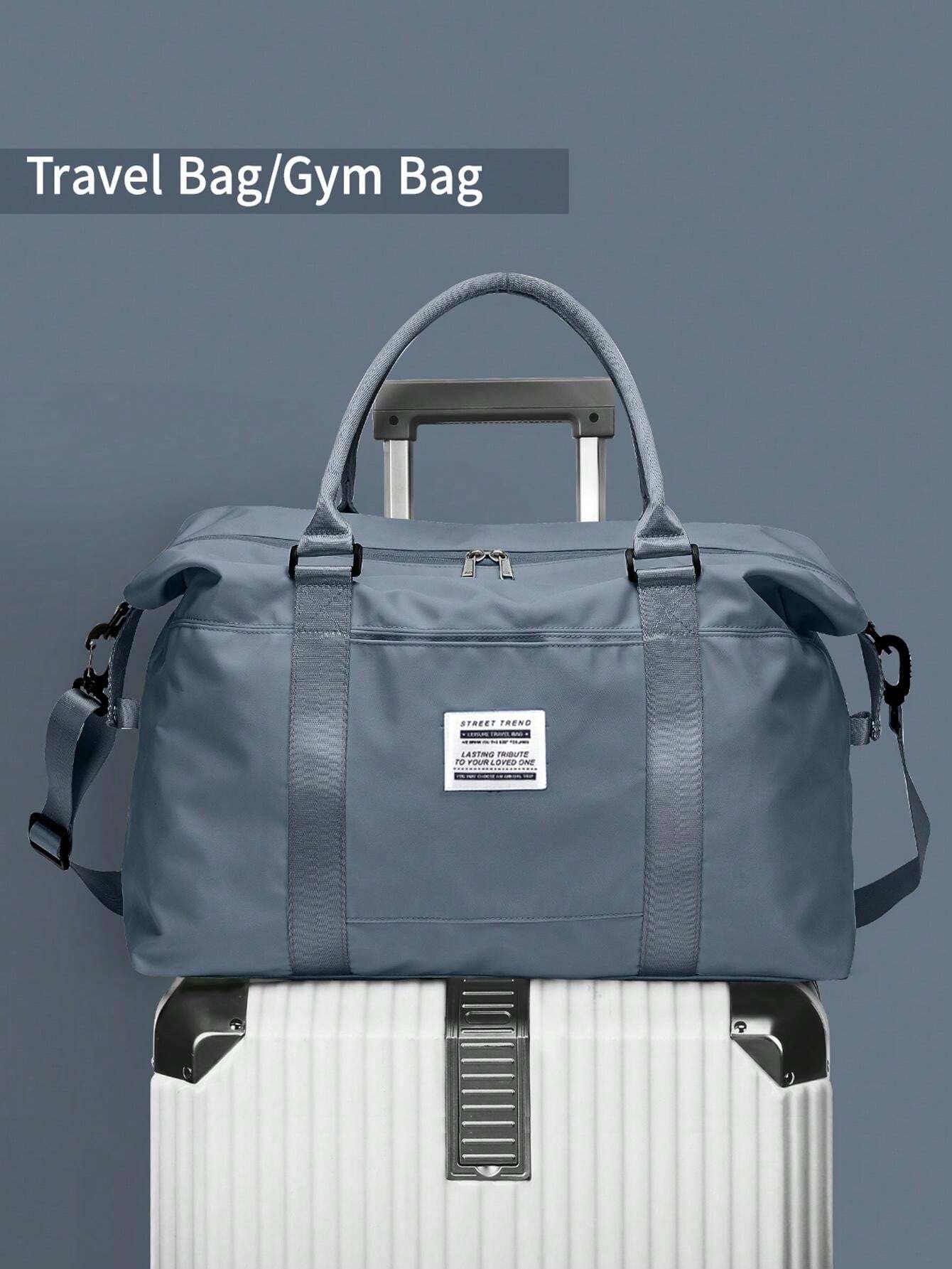 Solid Color Women's Travel Bag, Short Distance Handbag For Weekend ...