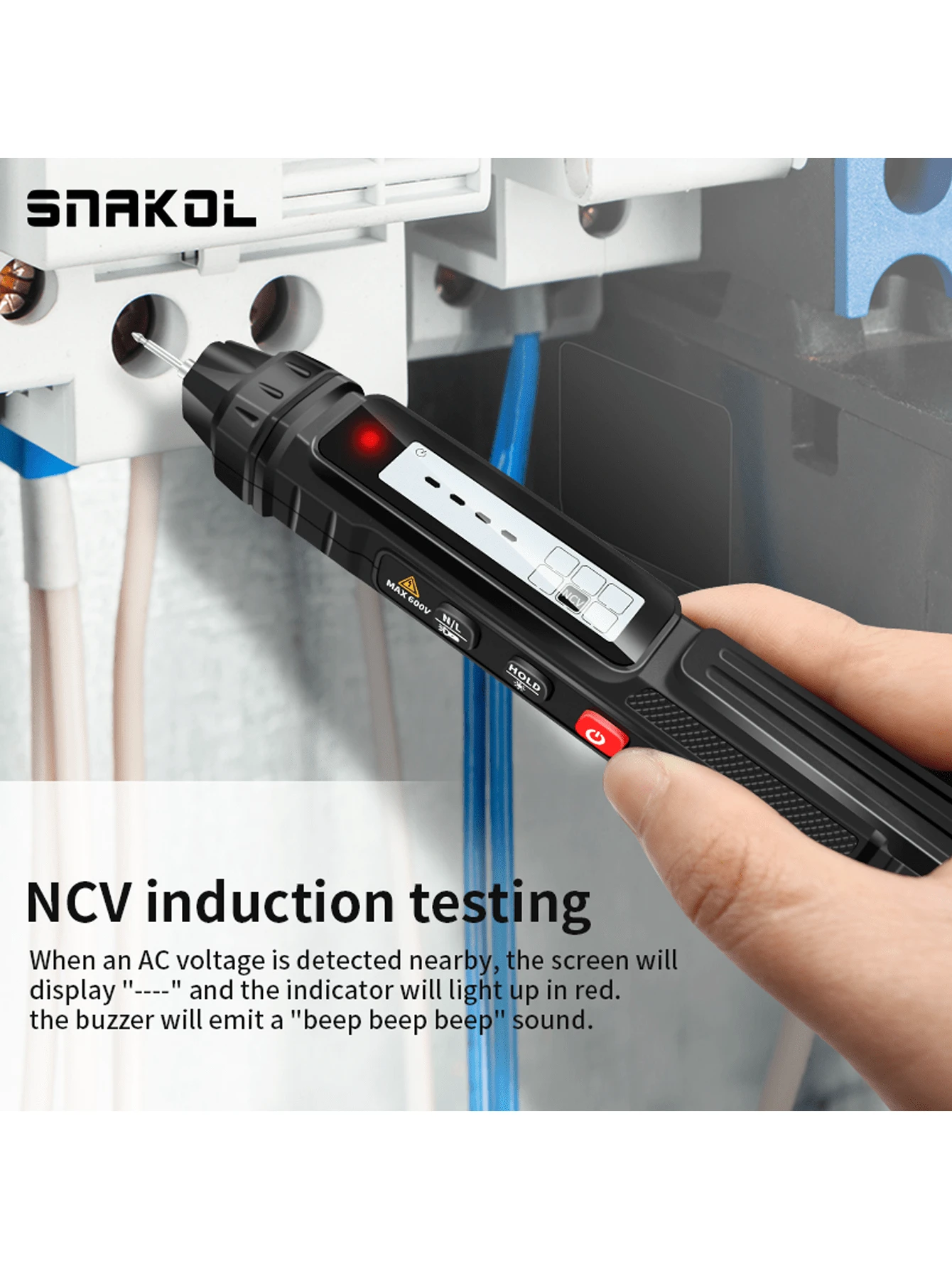 SNAKOL SK216 Digital Multimeter Pen Type 4000 Counts Professional Meter ...