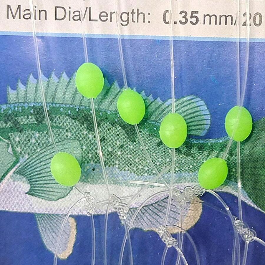 1 Pack Of 6 Colorful Silk Fishing Bait Hooks With Barbs, High-Carbon ...