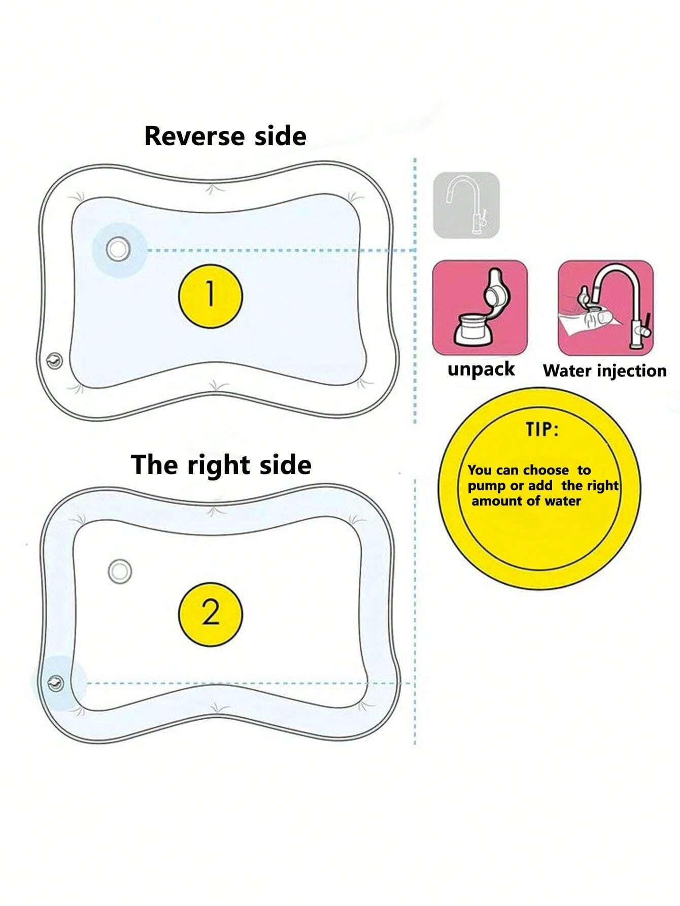 1pc Inflatable Clap Pad Crawling Mat, Can Be Inflated And Filled With ...