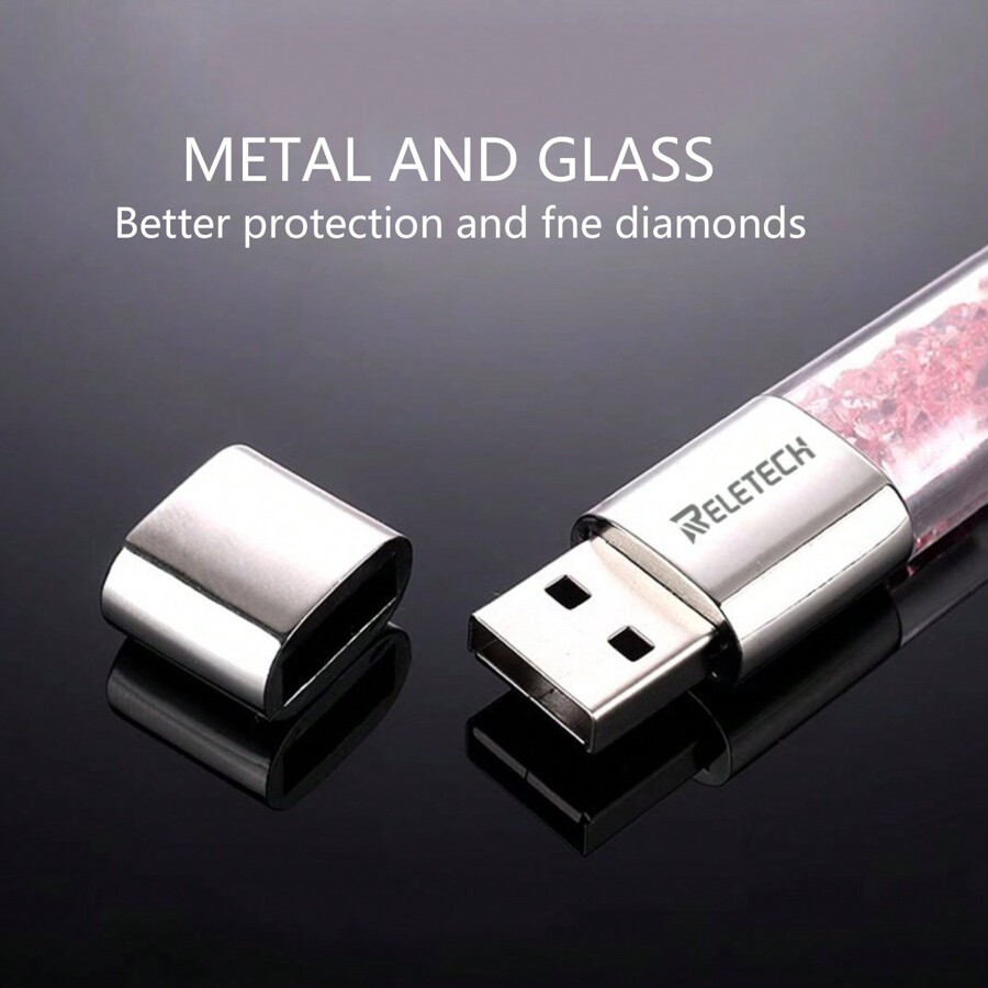 Reletech Creative Crystal Diamond Usb Flash Drive 2.0 16GB 32GB 64GB Pendrive Stick Usb Disk ...