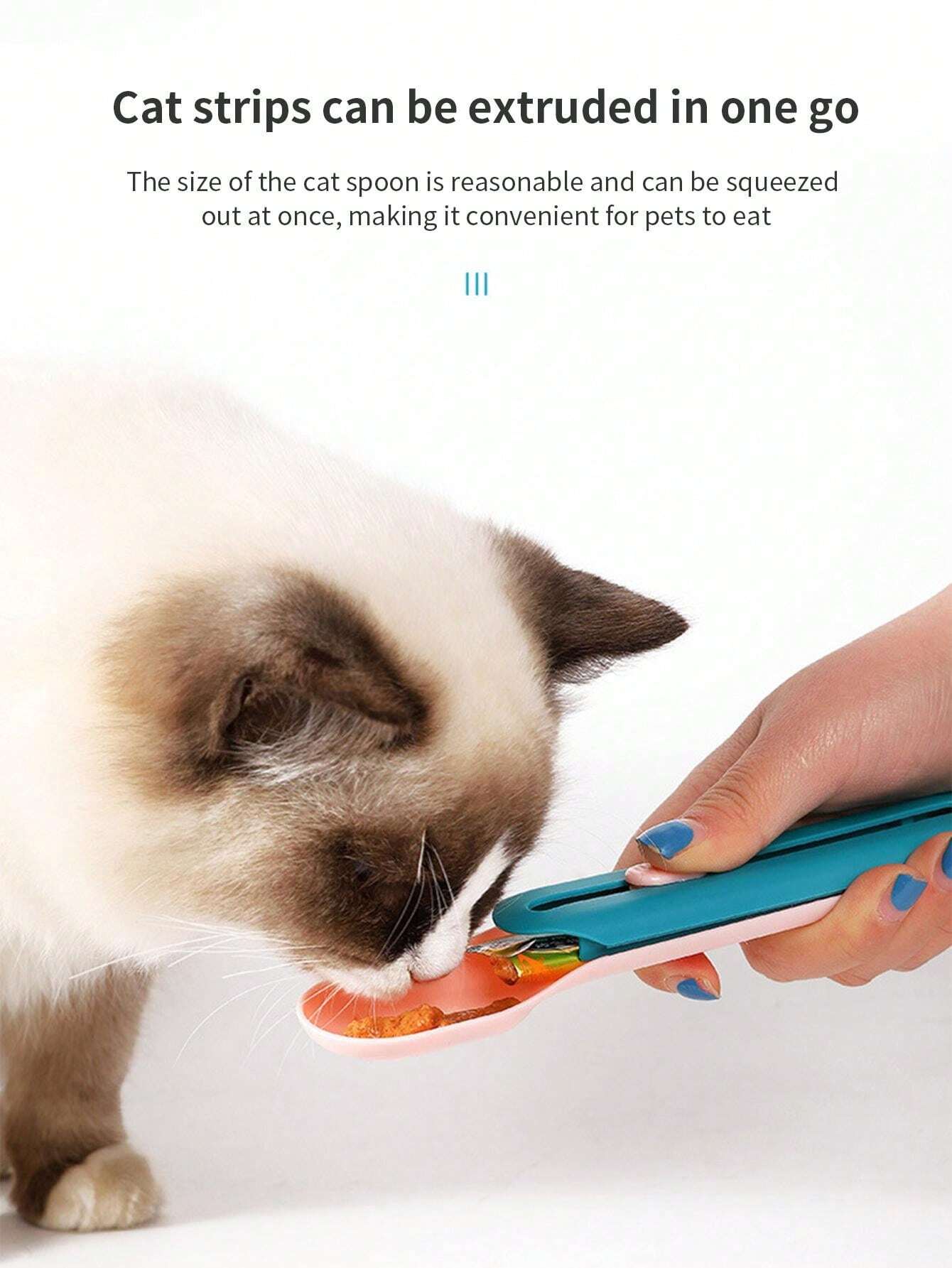 Cat Food Spoon, Cat Wet Treats Dispense Spoon, Cat Strip Squeeze Liquid ...