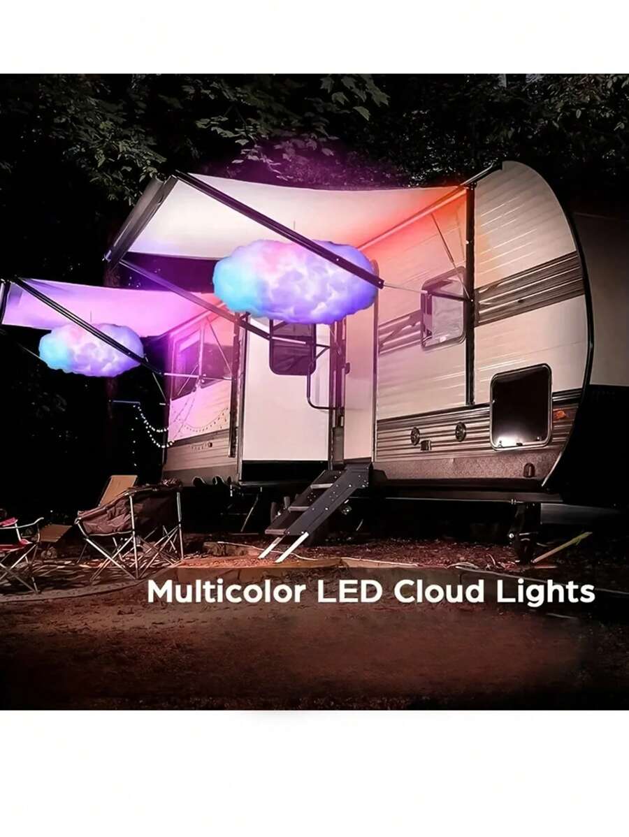 Multi-Functional 3D Colorful Thunder Cloud Lamp Kit With Large Cloud ...