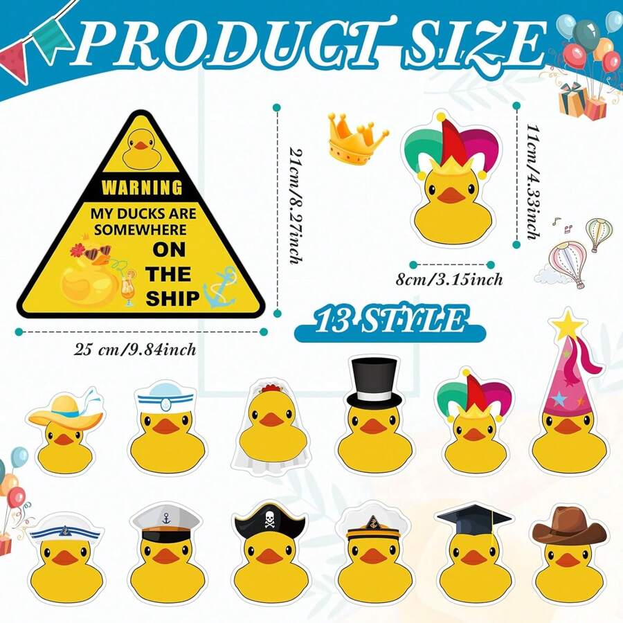 13 Pcs Duck Cruise Door Magnet Fun Themed Duck Cruise Door Decorations ...
