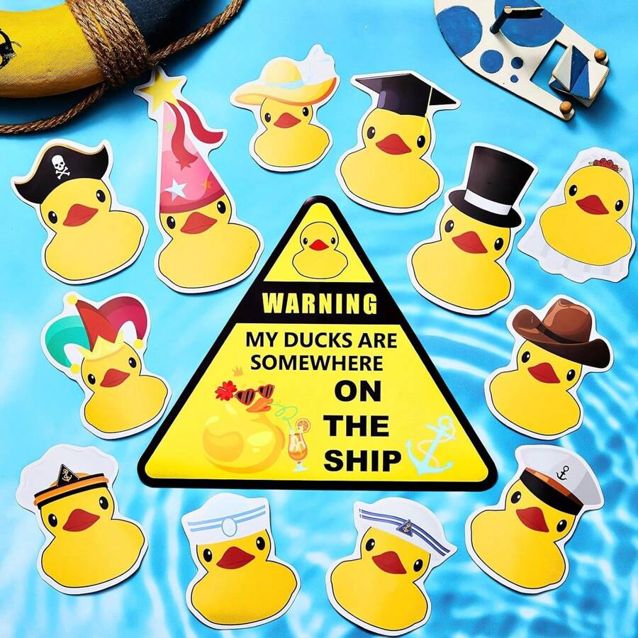 13 Pcs Duck Cruise Door Magnet Fun Themed Duck Cruise Door Decorations ...