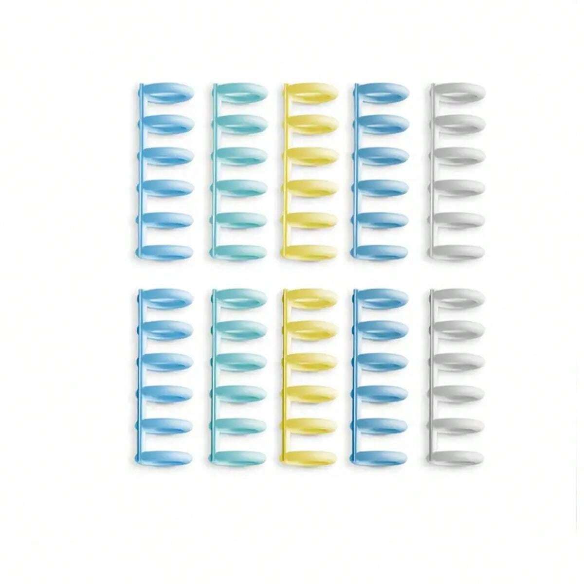 10pcs Plastic Loose Leaf Binders, 6-Holes Bookbinding Rings, Ring ...
