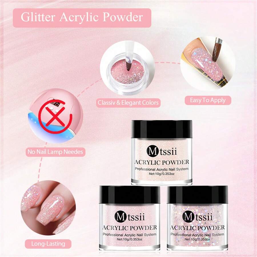 1 doos 10 ml acrylpoeder professioneel wit helder roze naakt acryl ...