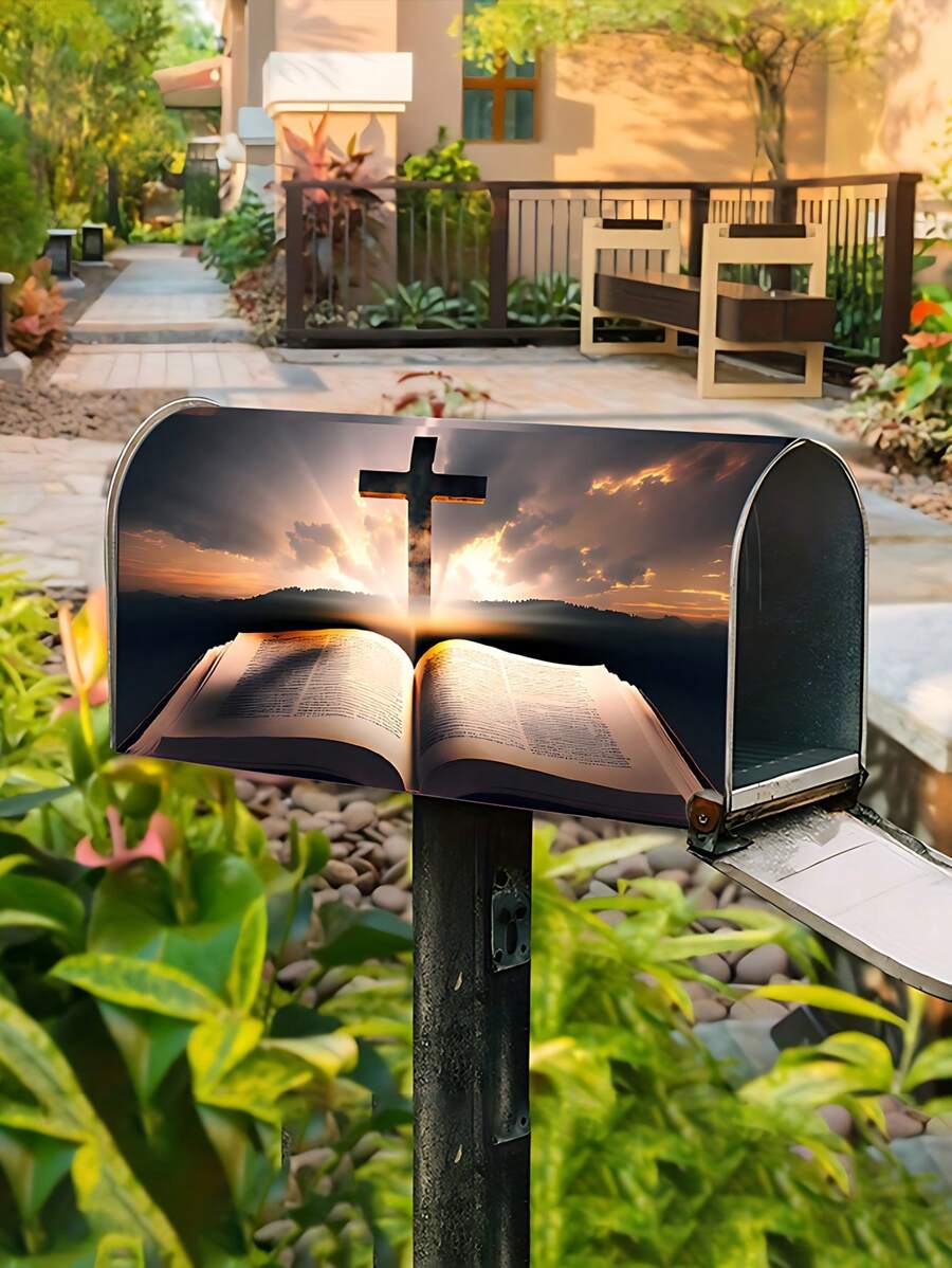 1pc, Bible Themed Mailbox Cover, Holylight Praying Mailwrap Farmhouse ...